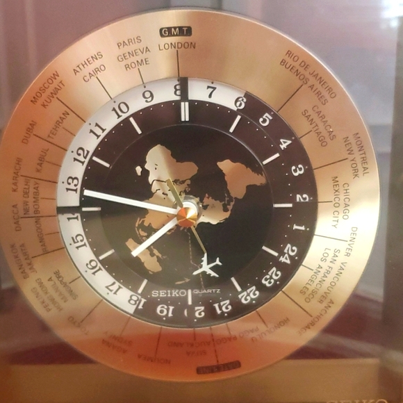 Seiko | Accents | Seiko Quartz World Aviation Desk Clock | Poshmark